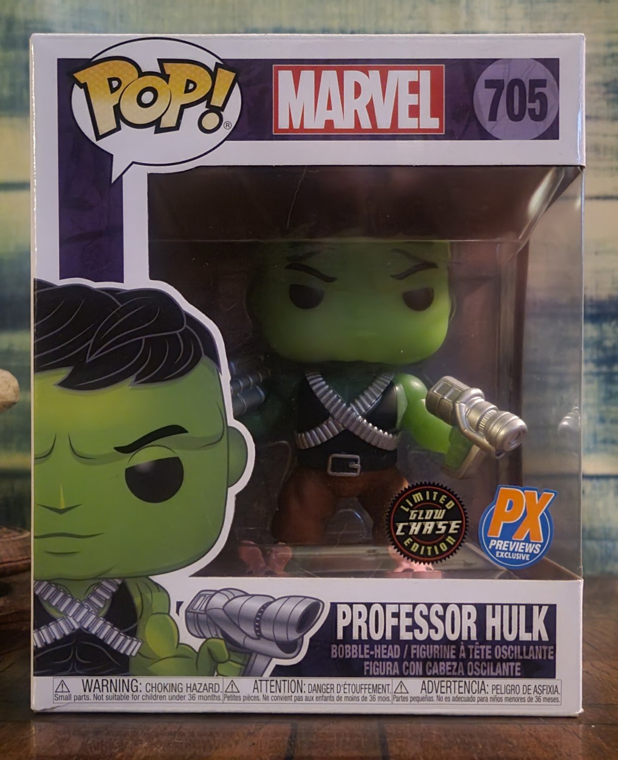 FUNKO POP 6" DELUXE - PROFESSOR HULK #705 GITD CHASE - EXCELLENT