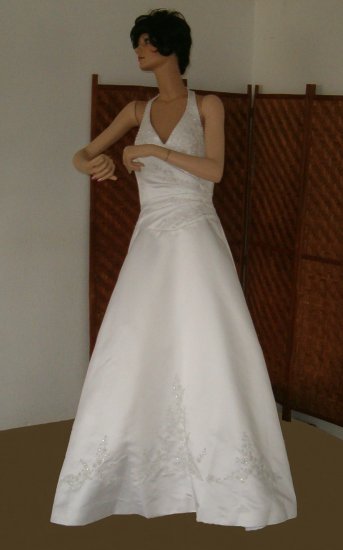 Wedding Dress by Ashley Jorden, Halter Type (Size 12)