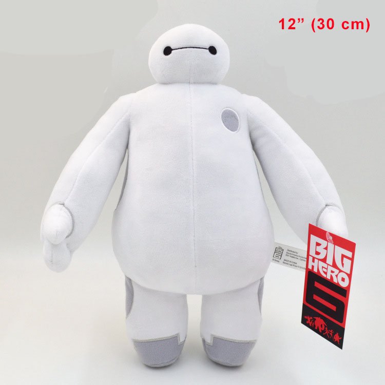 12'' Big Hero 6 Baymax White Robot Stuffed Plush Toy Doll Kids New Gift