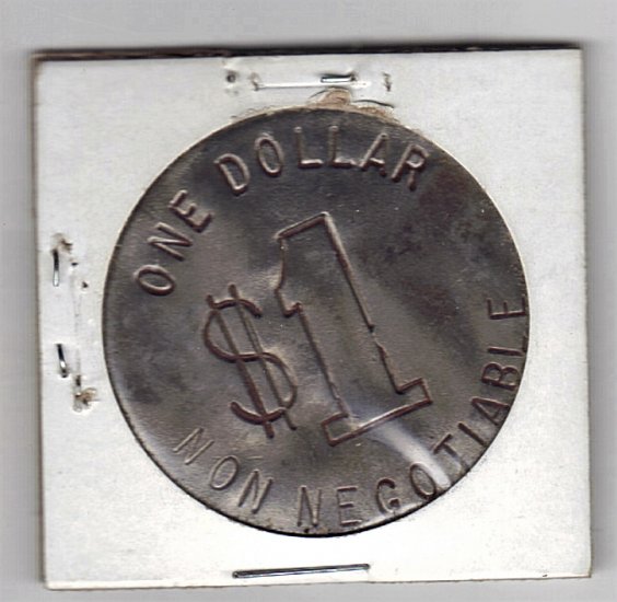Vintage Steel One Dollar Non-Negotiable Token