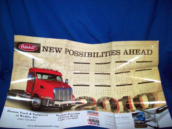 OVERSIZED PETERBILT TRUCK CALENDAR POSTER - 2010