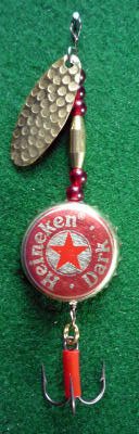 Novelty Fishing Lure - Heineken Beer Cap Spinner