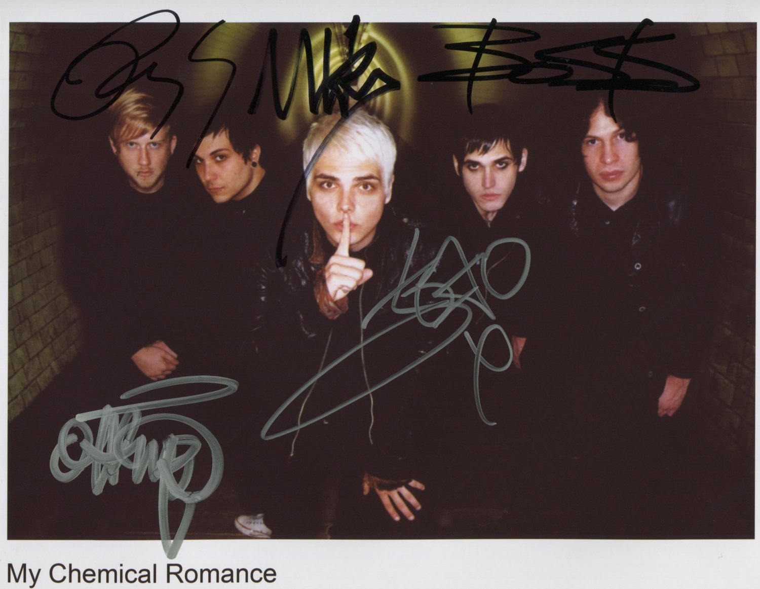My Chemical Romance FULLY SIGNED Photo 1st Generation PRINT Ltd 150 ...