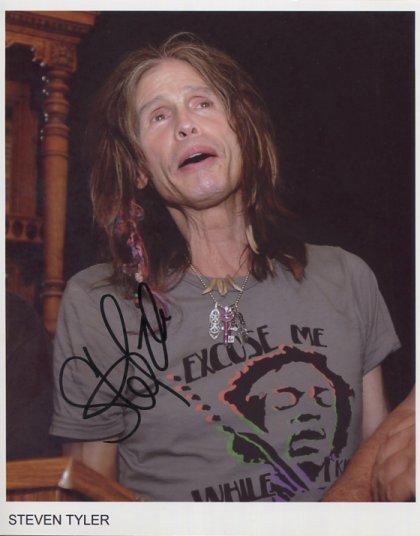 Aerosmith Steven Tyler SIGNED Photo + Certificate Of Authentication 100 ...