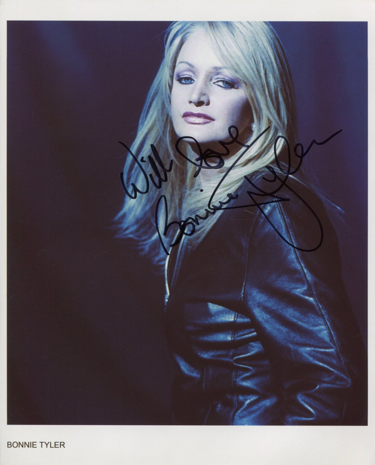 Bonnie Tyler SIGNED Photo + Certificate Of Authentication 100% Genuine