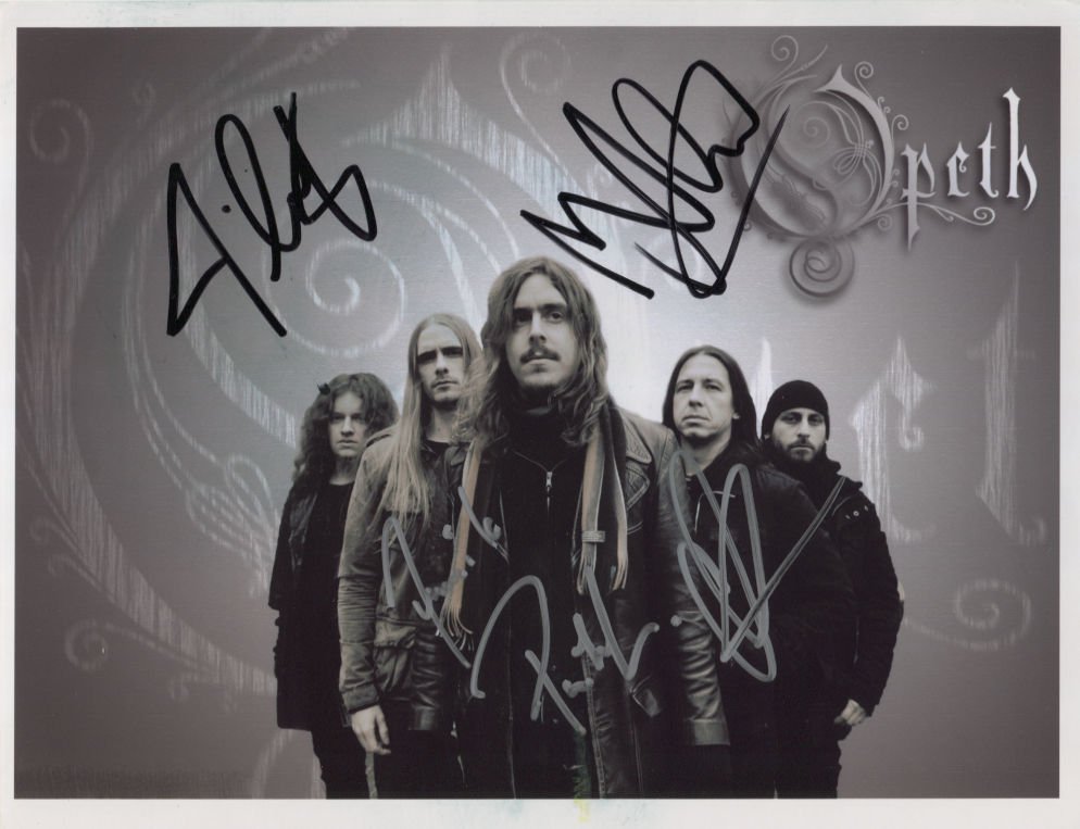 Opeth (Band) FULLY SIGNED Photo + Certificate Of Authentication 100% ...