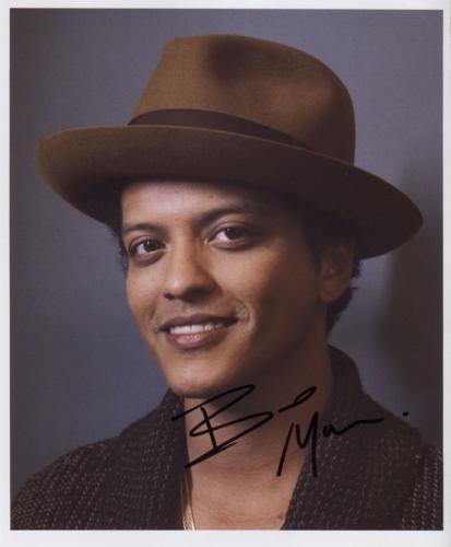 Bruno Mars SIGNED 8" x 10" Photo + Certificate Of Authentication 100% ...