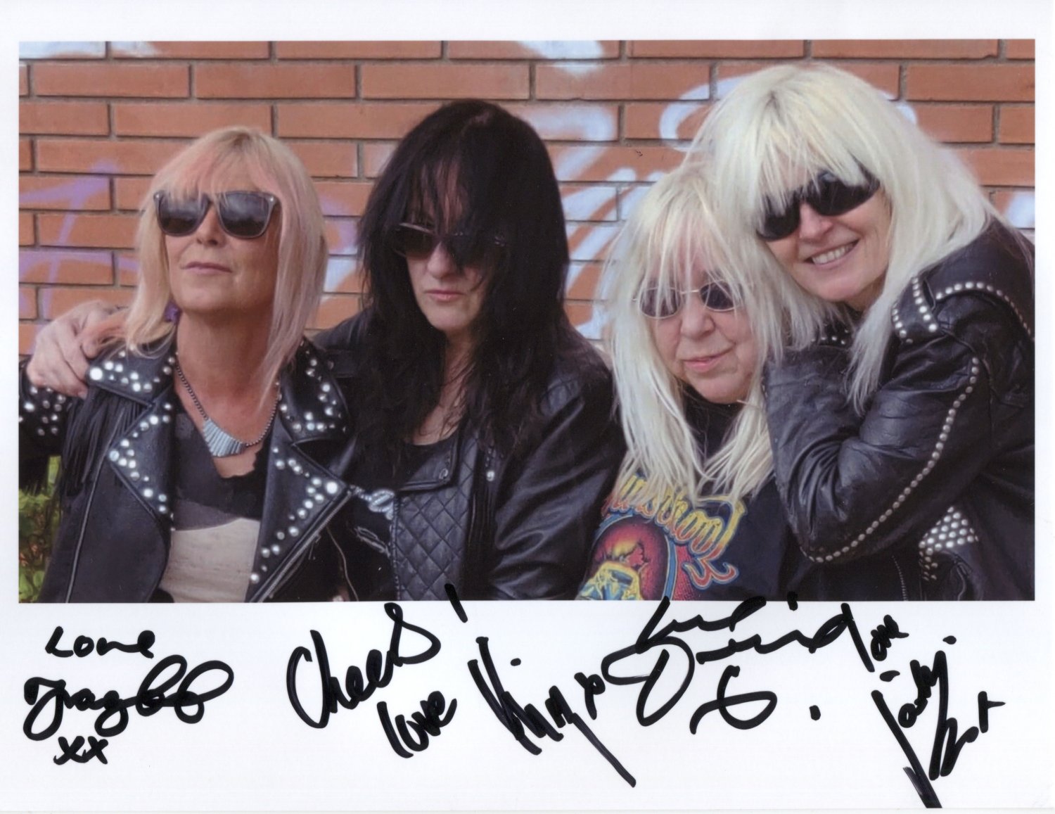 Girlschool (Band) FULLY SIGNED 8" x 10" Photo + Certiificate Of ...