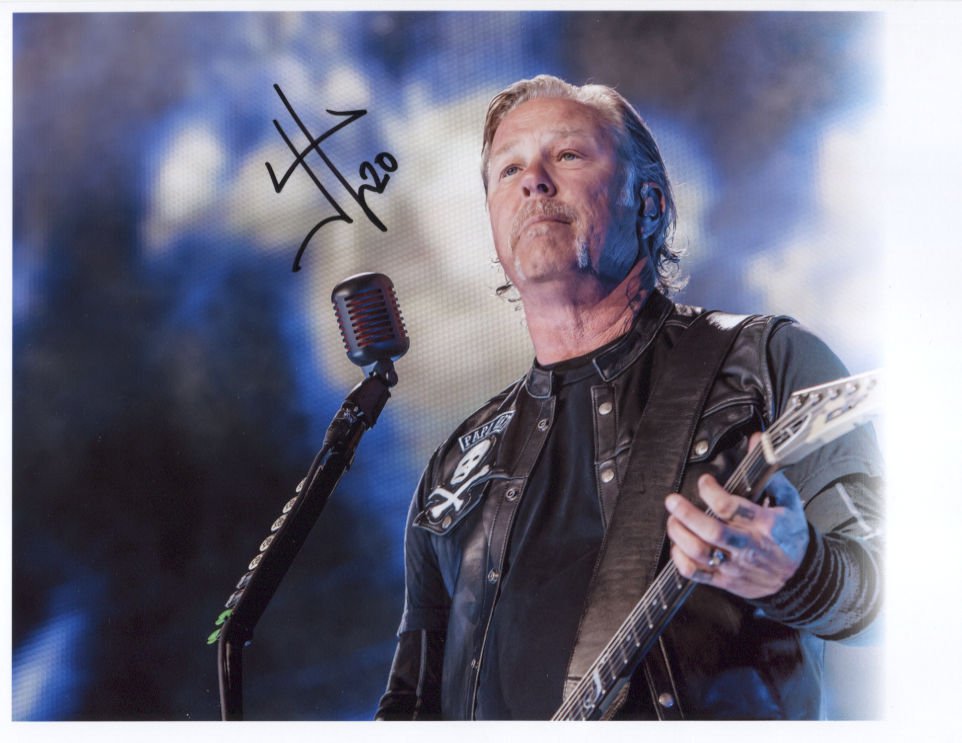 James Hetfield Metallica SIGNED Photo 1st Generation PRINT Ltd 150 ...