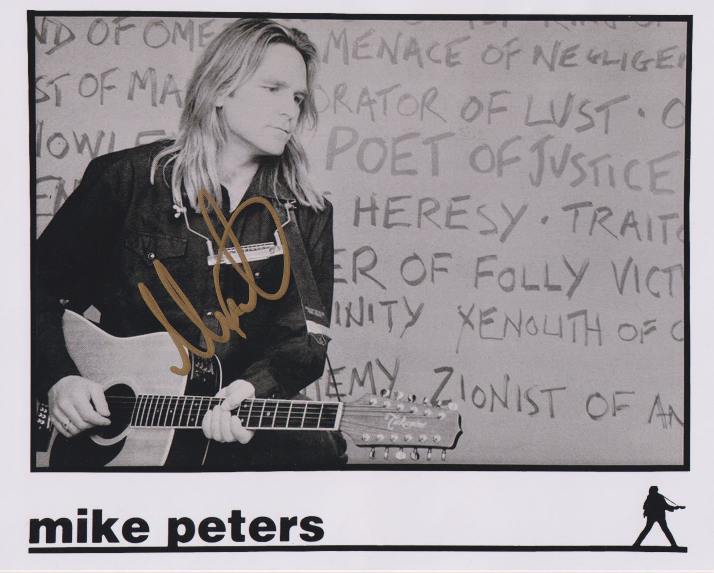 Mike Peters The Alarm SIGNED 8" x 10" Photo + Certificate Of ...