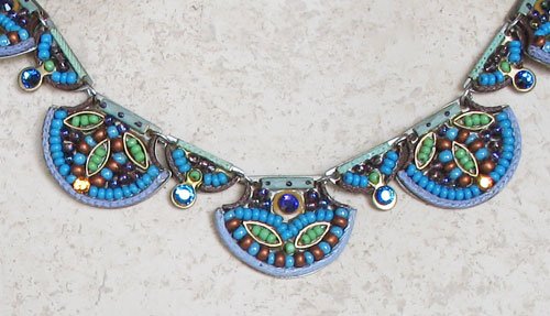 Signed ADAYA Maya Rayten Mosaic Necklace