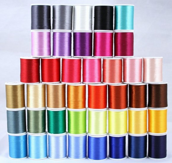 NEW 40 LARGE POLY MACHINE EMBROIDERY THREAD COUNTRY SET