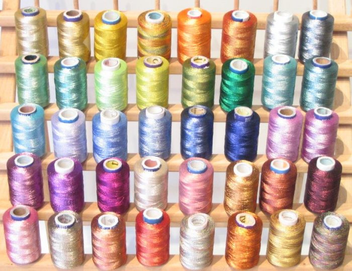 NEW LARGE 40 SPARKLE MACHINE METALLIC Embroidery THREAD