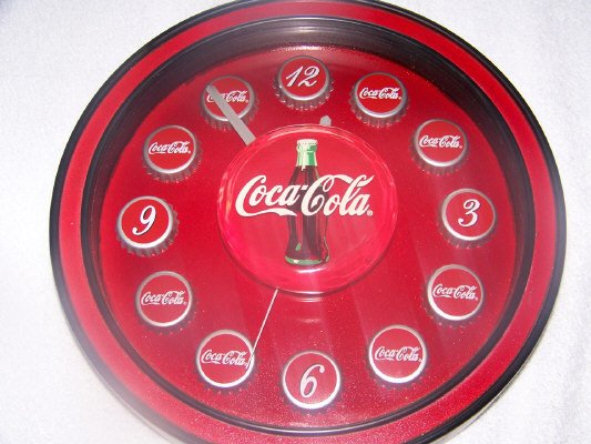 Coca Cola Coke Bottle Cap Clock - Rare Bottle Cap Clock - FREE SHIPPING