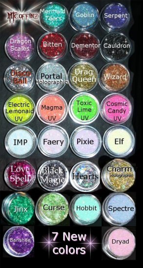 Dementor Loose Glitter Makeup Cyber Gothic 5 Gram ---FREE Shipping