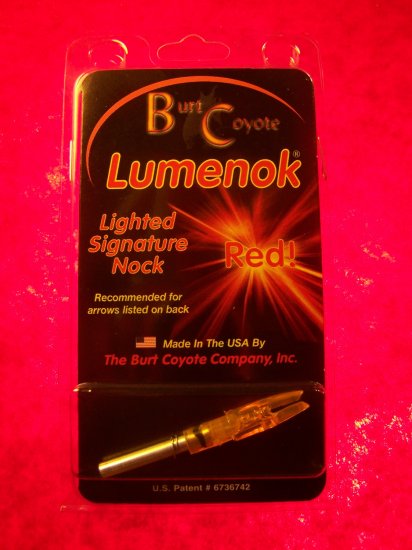 Signature Lumenok Red Lighted Arrow Nock Lumenoks Burt Coyote one 1 single