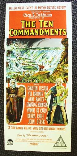 The TEN COMMANDMENTS Original POSTER Charlton Heston 10