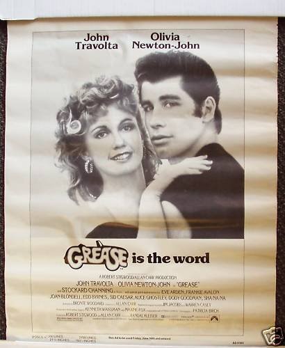 GREASE Newspaper POSTER Olivia Newton- JOHN TRAVOLTA
