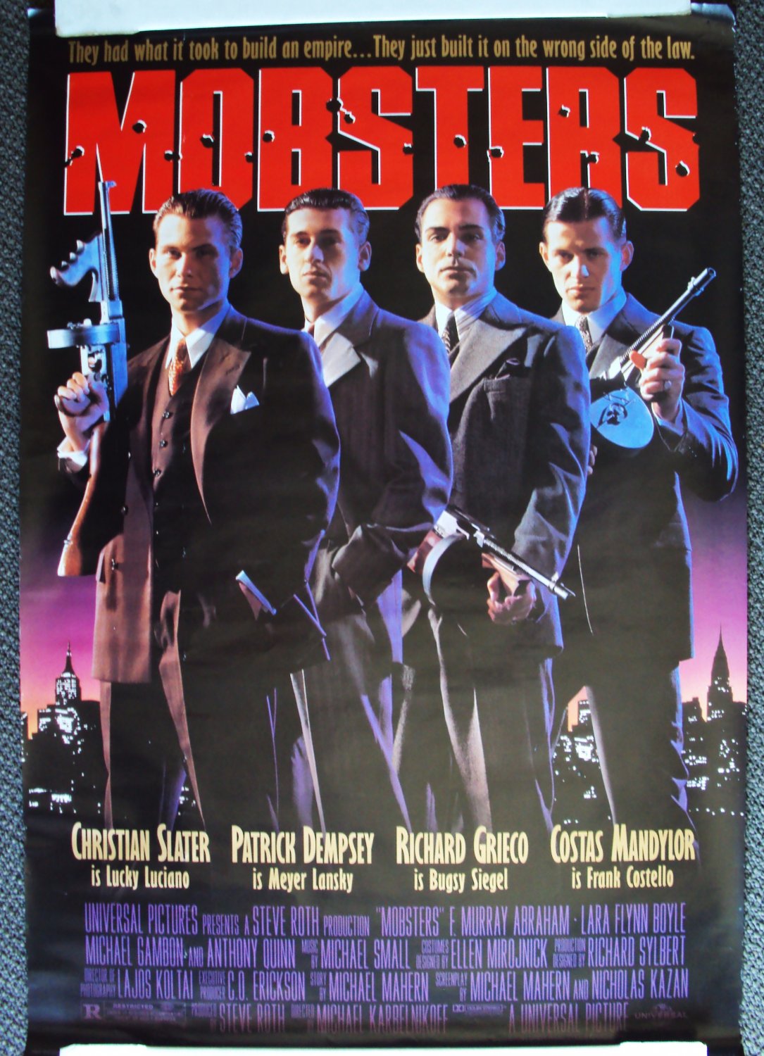 MOBSTERS Movie POSTER PATRICK DEMPSEY Christian Slater