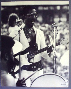 IKE TURNER Original 1973 PHOTO in Concert Guitar TINA Photo by CHUCK PULIN