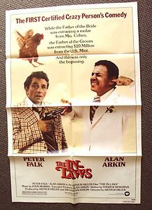 PETER FALK The IN-LAWS Original 1-Sheet Movie POSTER Alan Arkin Columbo ...