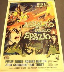 INVISIBLE INVADERS Original ITALY Poster Science Fiction Cult JOHN AGAR ...