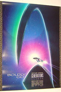 STAR TREK Boldly Go GENERATIONS Enterprise Ship POSTER Next Generation ...