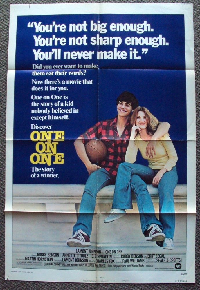 ONE ON ONE 1-Sheet Original Movie POSTER ROBBY BENSON Annette O'Toole ...