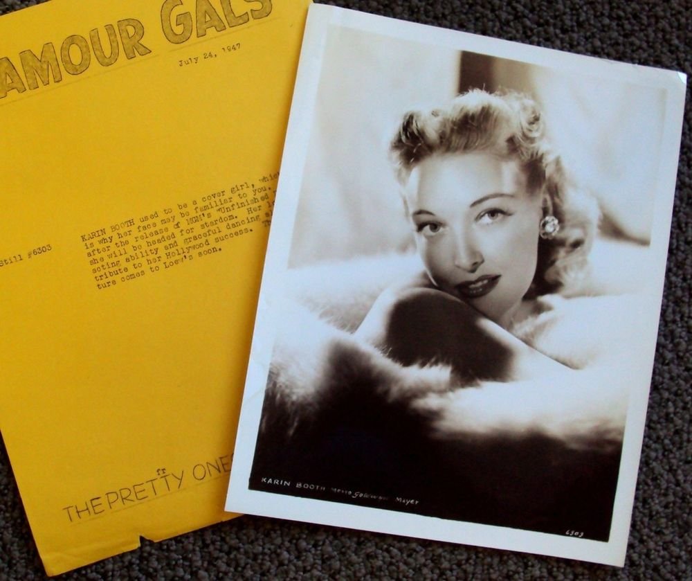 KARIN BOOTH Original 1947 MGM GLAMOUR Headshot PORTRAIT Photo Loew's M ...