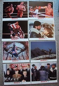 ROCKY IV Original LOBBY CARD Set SYLVESTER STALLONE Dolph Lundgren CARL WEATHERS