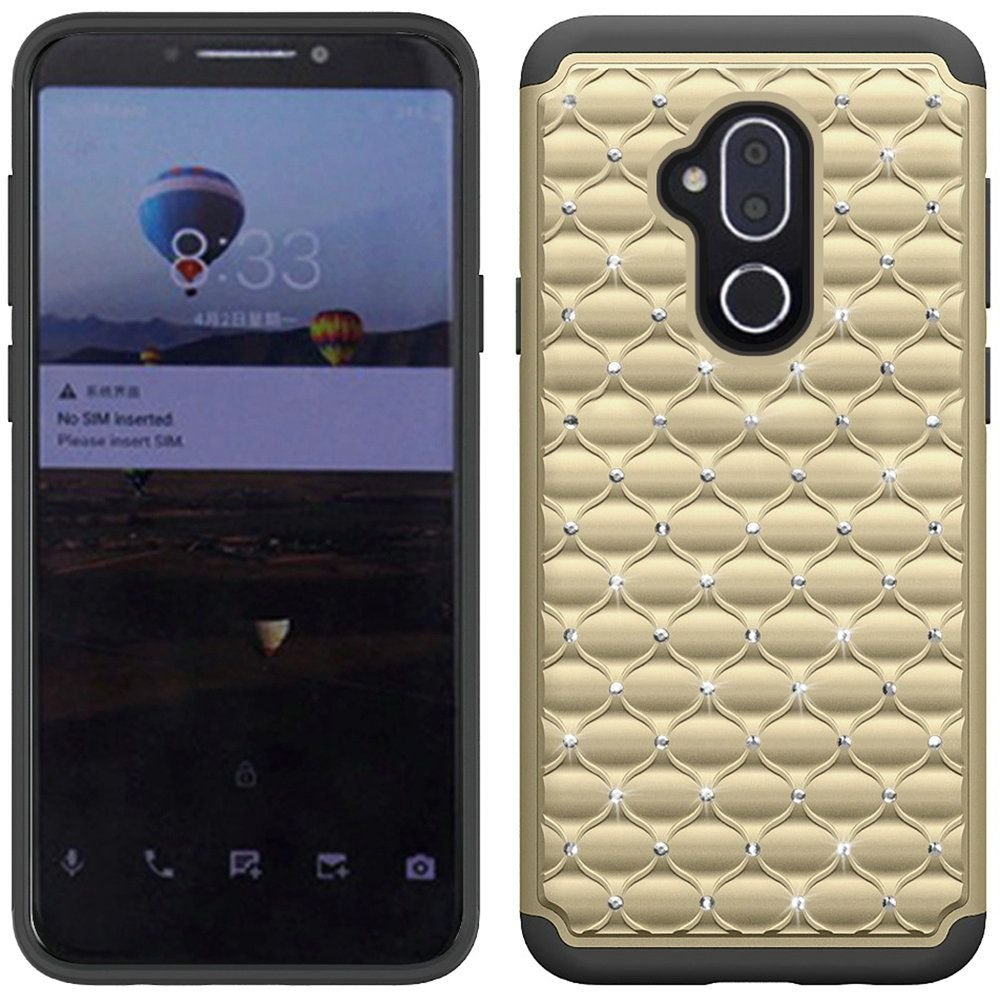 Alcatel Revvl 2 Plus (2018) Case Studded Rhinestone Crystal Bling ...