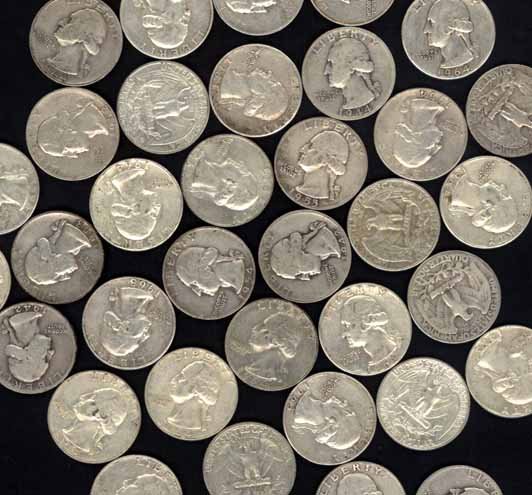 Washington Silver Quarter Coin Roll