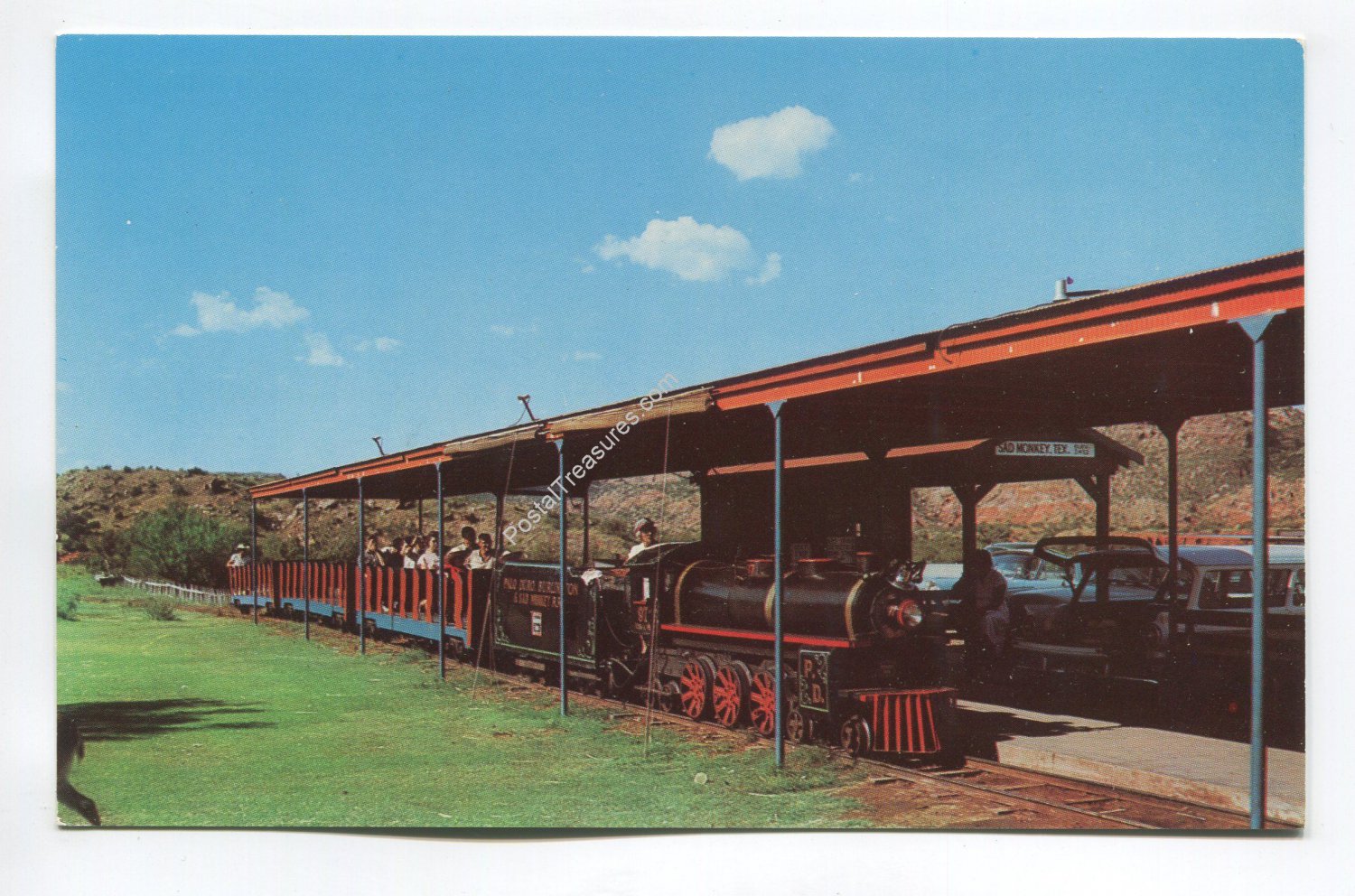 Palo Duro Burlington and Sad Monkey Railroad Texas Postcard
