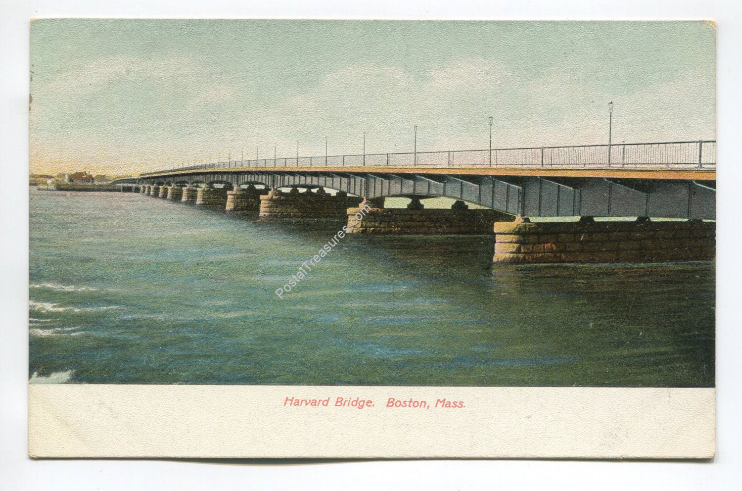 Harvard Bridge Boston Massachusetts Postcard