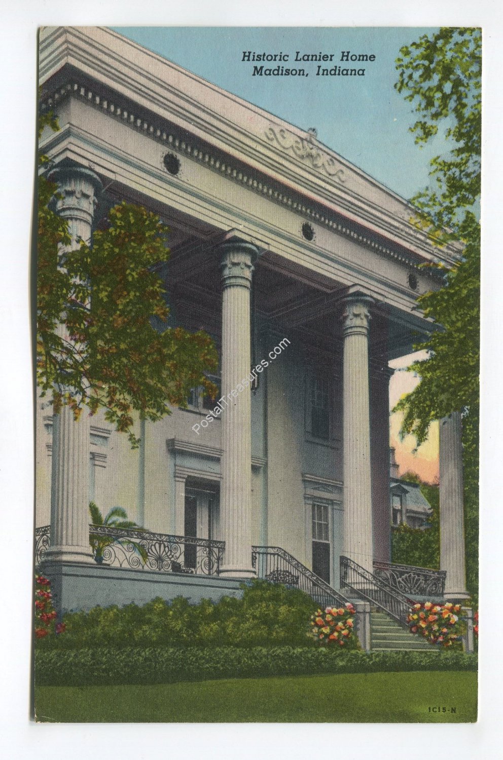 Historic Lanier Home Madison Indiana Postcard