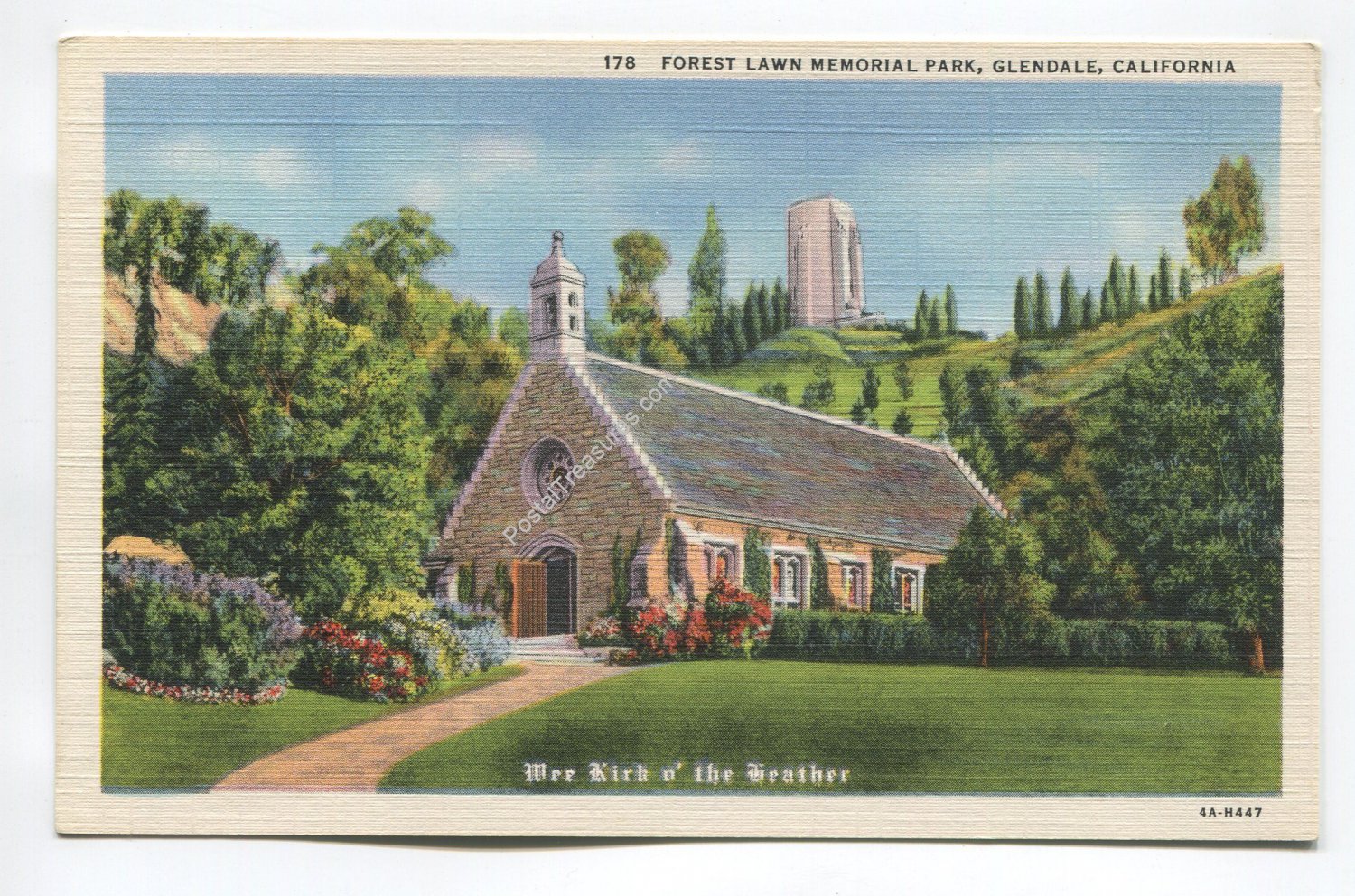 Forest Lawn Memorial Park Glendale California Postcard