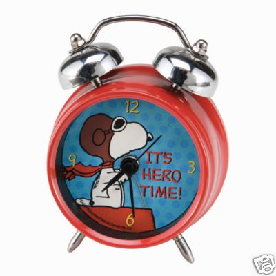 PEANUTS SNOOPY WWI FLYING ACE Mini ALARM CLOCK