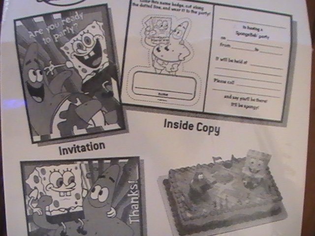 SpongeBob SquarePants Are You Ready To Party Invitations