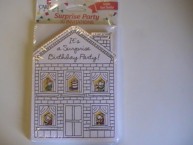 Carlton Cards Surprise Birthday Party Invitation Cards