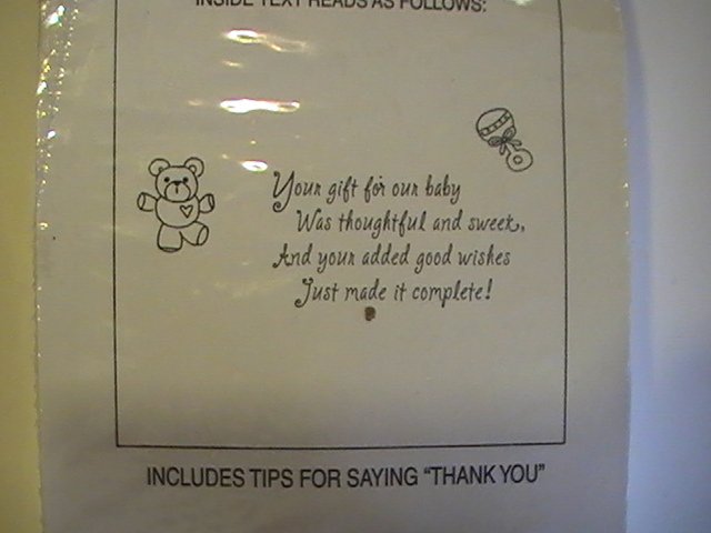 Amer. Greetings Cute Thank You For Baby Gift Note Cards