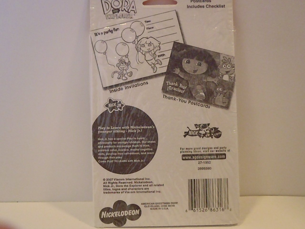 American Greetings Dora Explorer Birthday Invtation Cards
