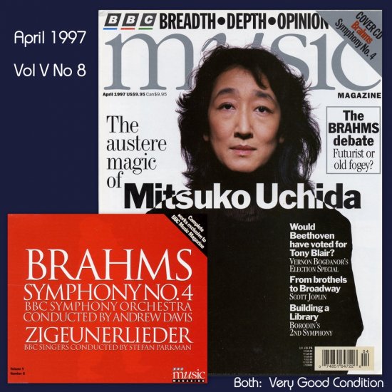 BBC Music Magazine & CD 1997 Vol V No 8 Brahms Joplin Mitsuko Uchida