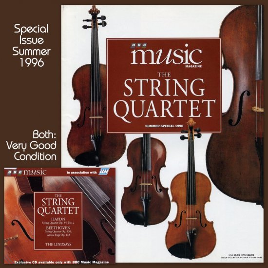 BBC Music 1996 String Quartet Issue & CD Haydn Beethoven Bartok Shostakovich Schubert Debussy