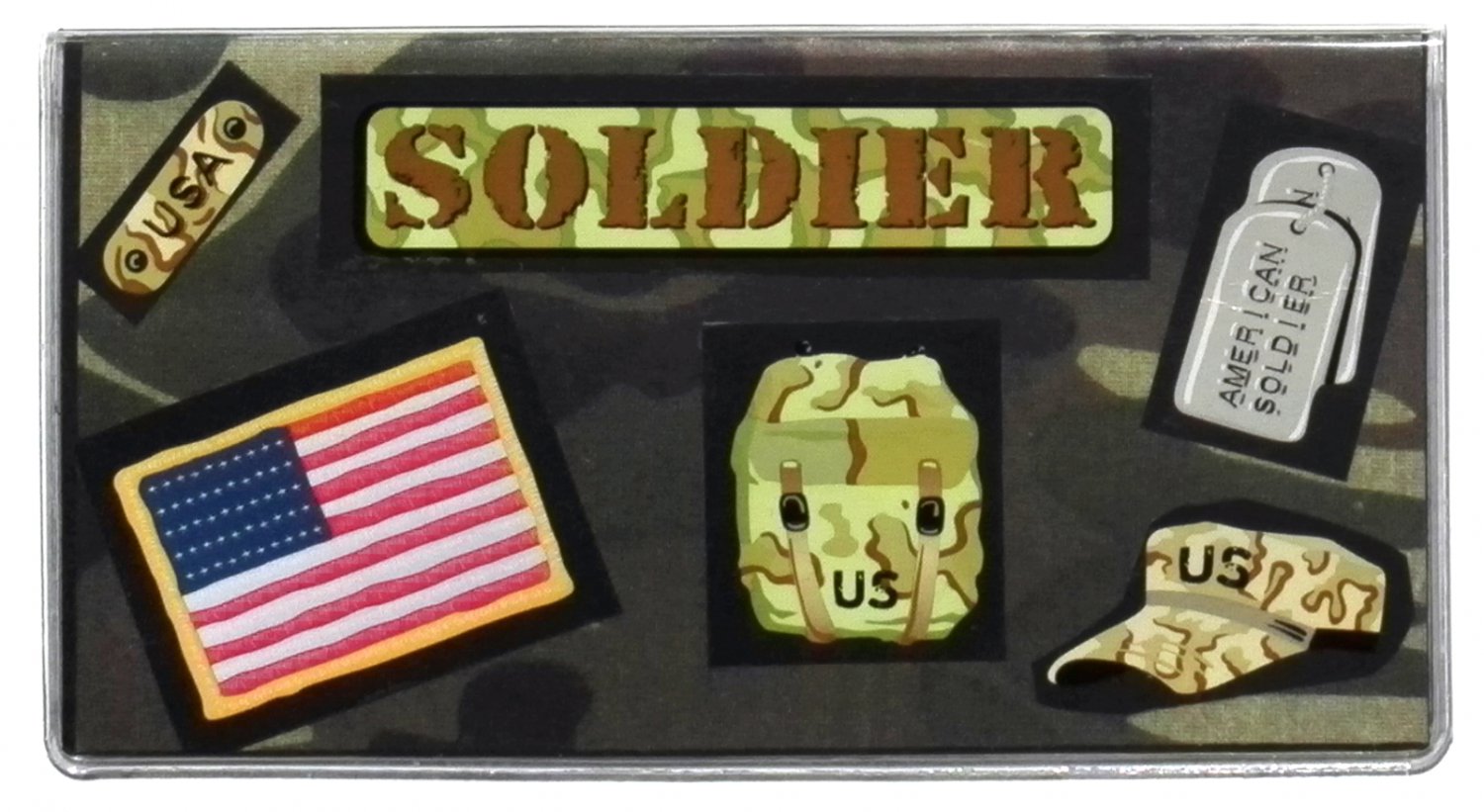 Soldier Army Checkbook Cover w/ Transaction Register cr219
