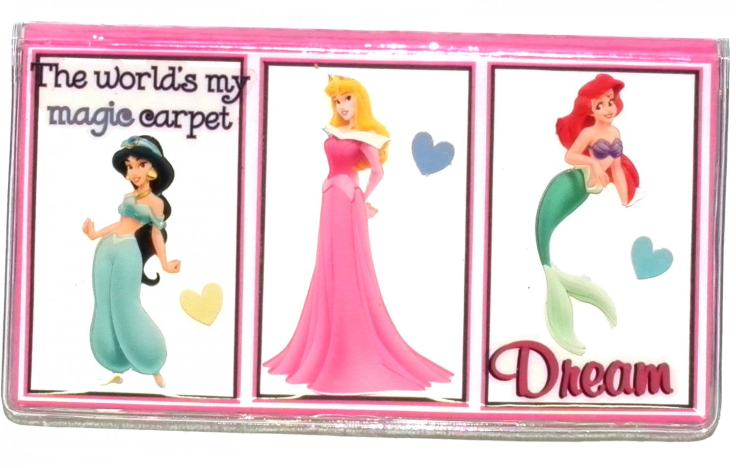 Disney Princess Jasmine Ariel Checkbook Cover w/ Transaction Register cr155