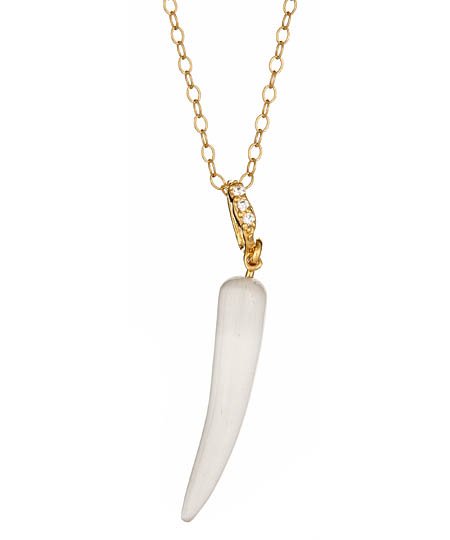 White Elephant Tooth Pendant