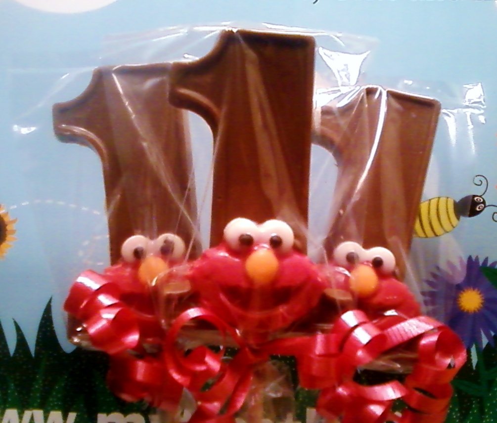 Chocolate Elmo First Birthday party favors