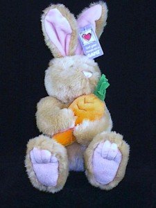 Ganz Carrot Patch Plush 11 Inch Lt Brown Bunny with Pink Ears