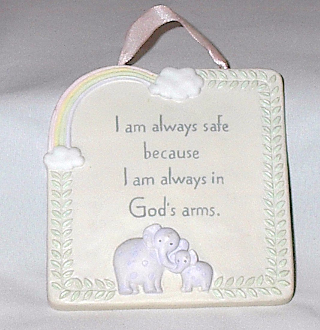 Safe in God's Arms Nursery Child's Room Plaque