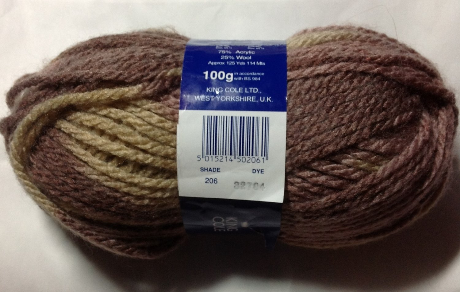 Magnum Multi Chunky King Cole 100g Wool Blend Yarn #206